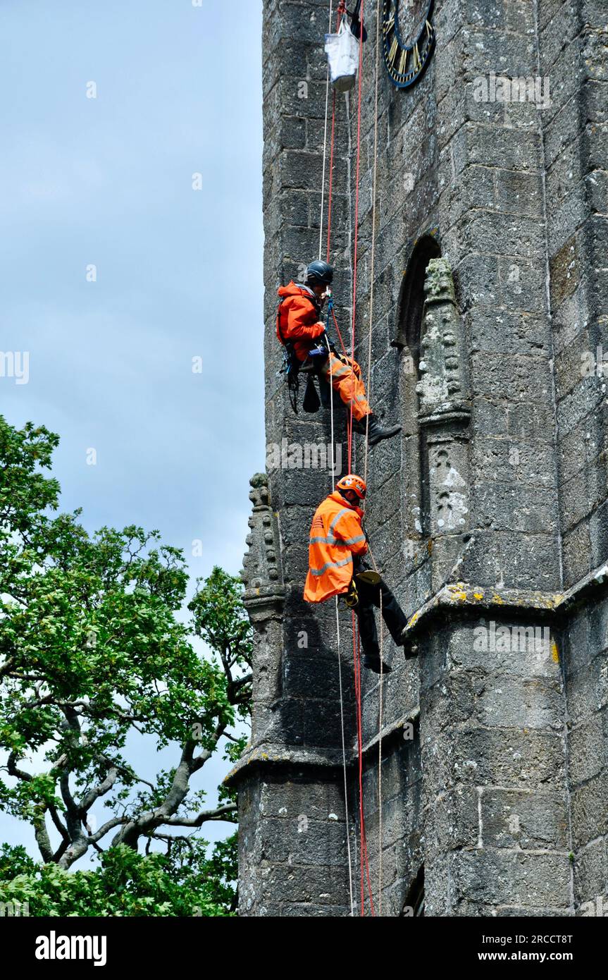 Widecombe in the Moor - Work being undertaken on St Pancras Church ...