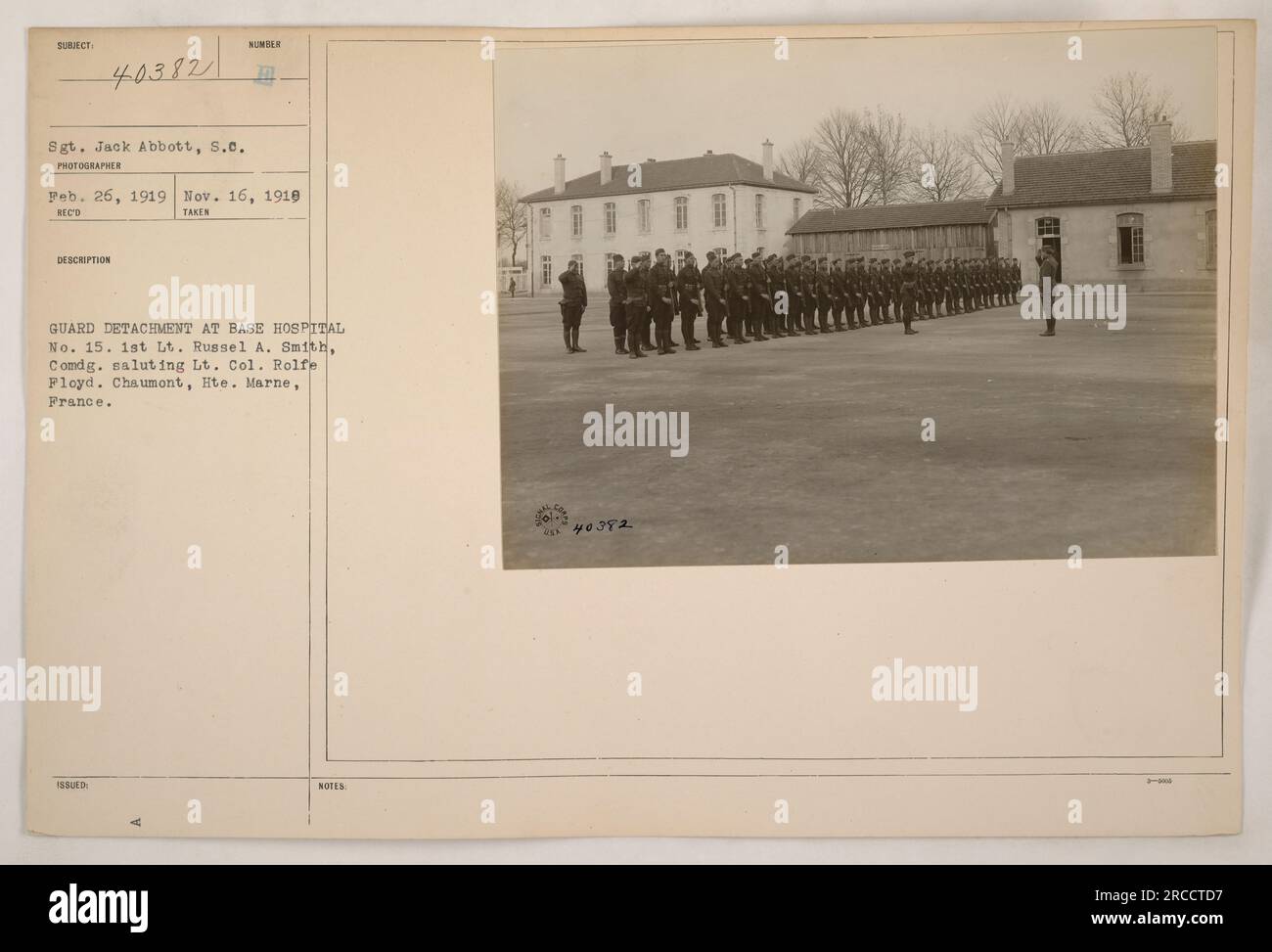 Sgt. Jack Abbott, from S.C., is shown on February 26, 1919, in a guard ...