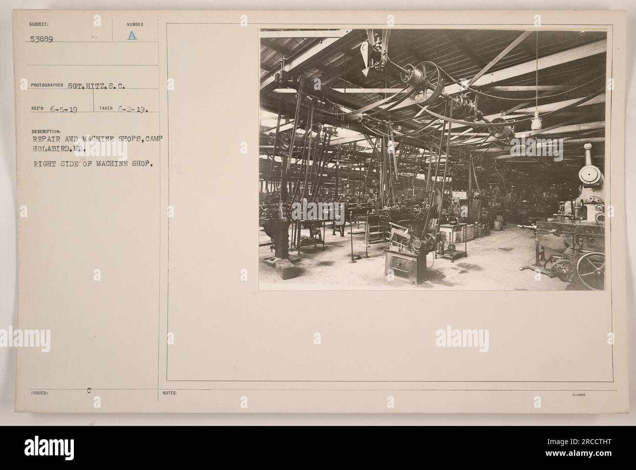 Repair and Machine Shops at Camp Holabird, MD. This photo was taken on ...