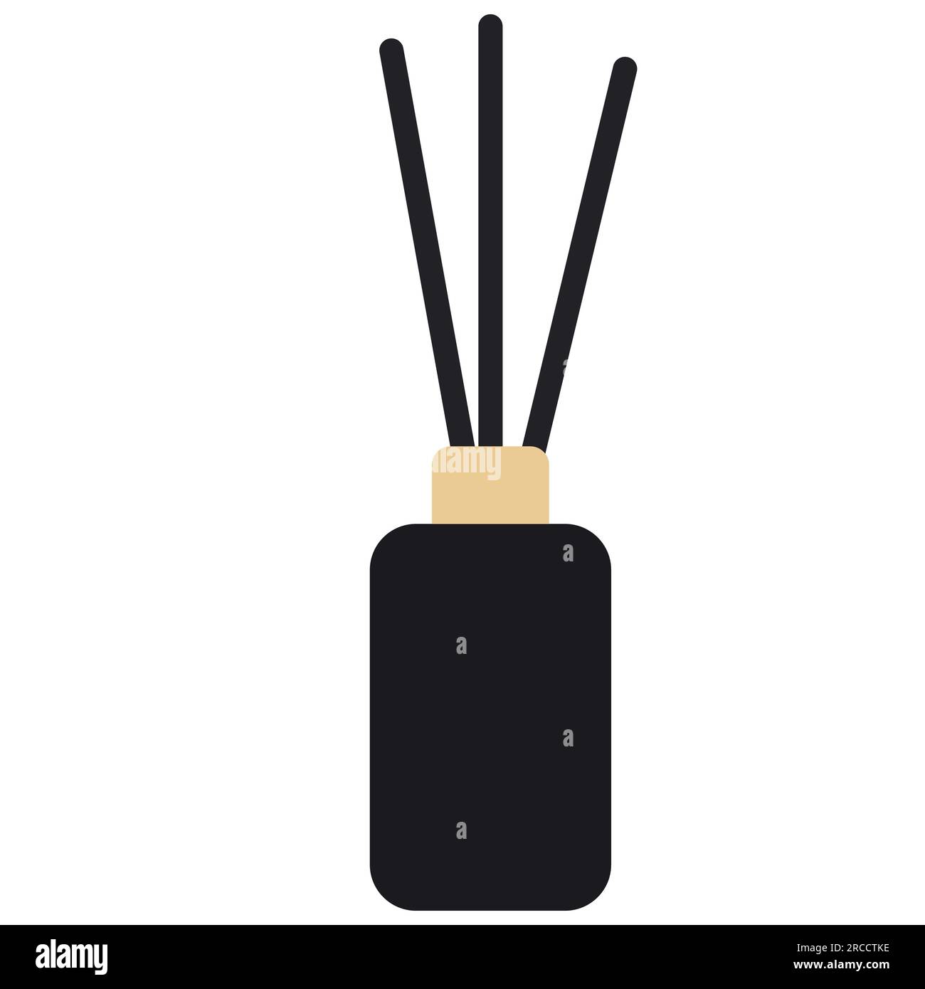 Aromatherapy reed diffuser icon. Home fragrance with yellow liquid ...