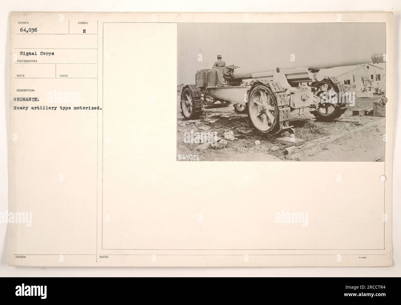 A photograph of a motorized heavy artillery ordnance during World War ...