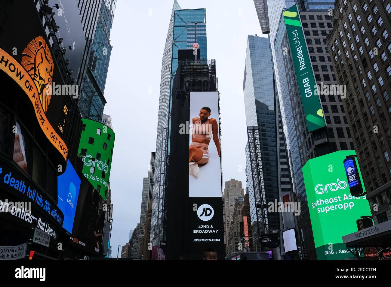 Architectural detail of Times Square, a major commercial intersection ...