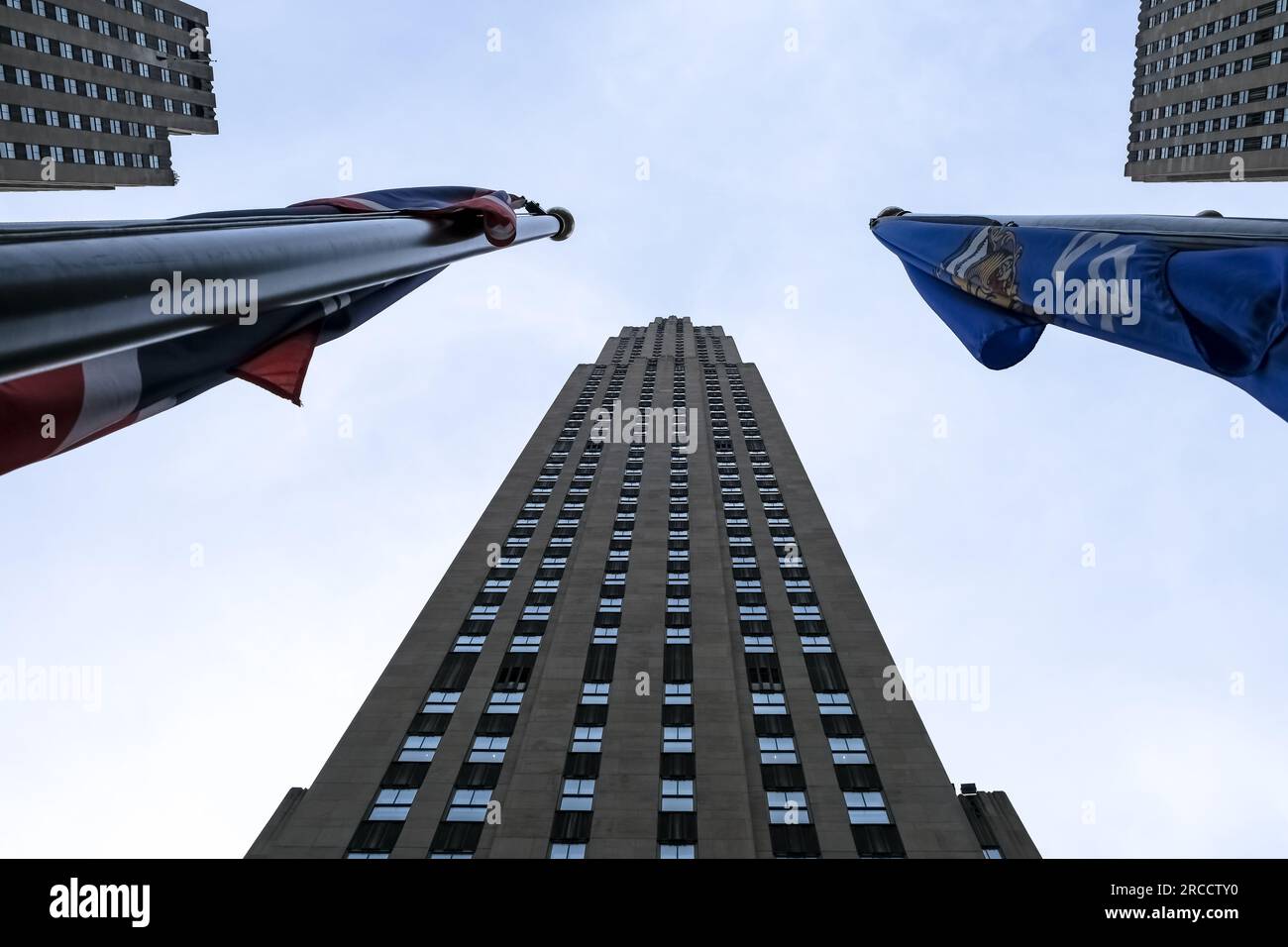 Architectural detail of Rockefeller Center, a large complex consisting ...