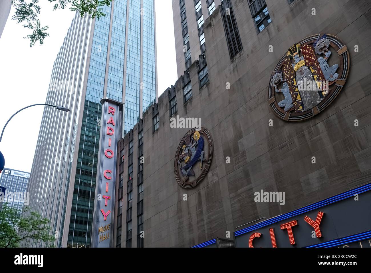 Architectural detail of Radio City Music Hall, an entertainment venue ...