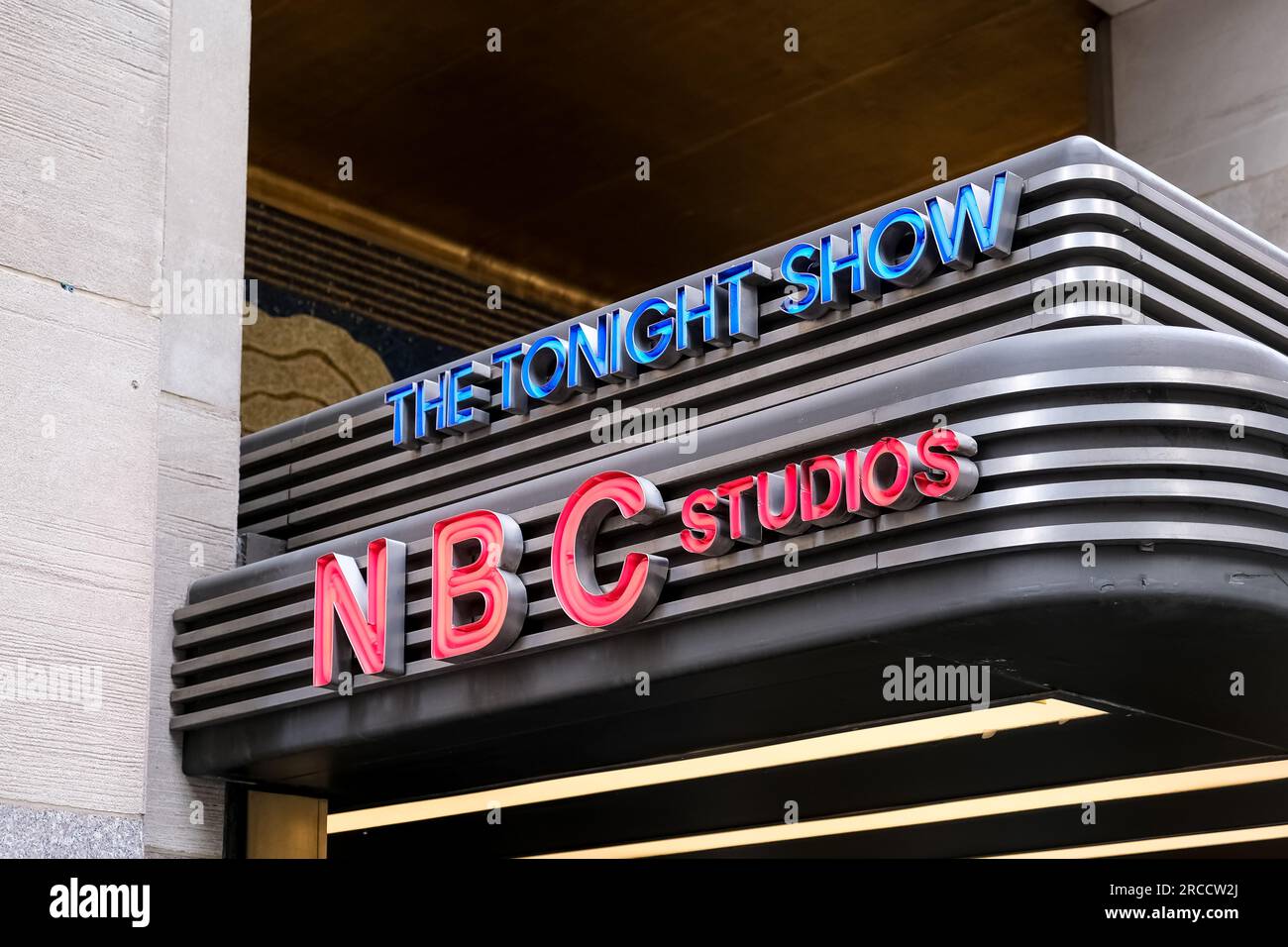 Architectural detail of Radio City Music Hall, an entertainment venue ...