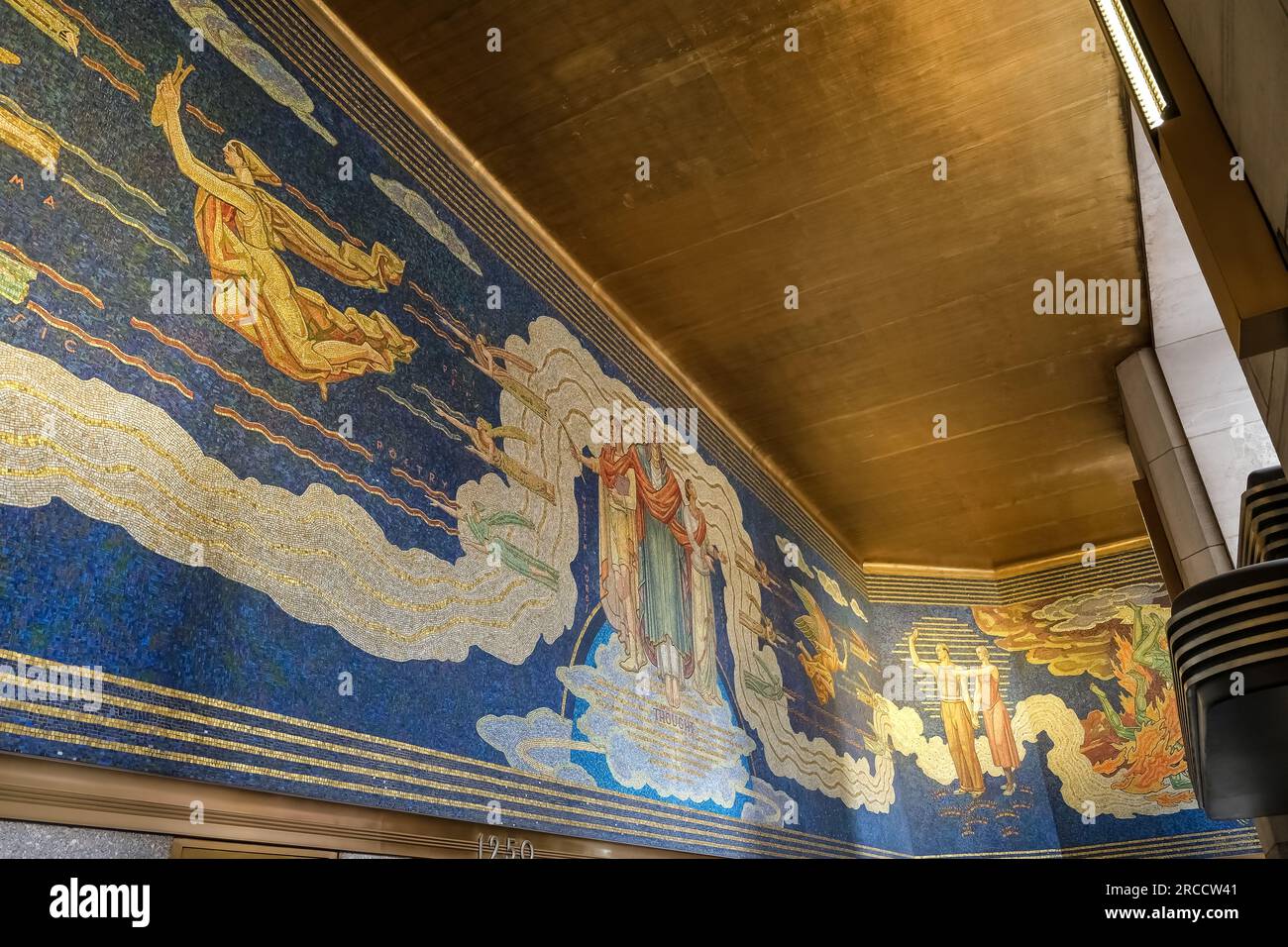 Architectural detail of Radio City Music Hall, an entertainment venue ...