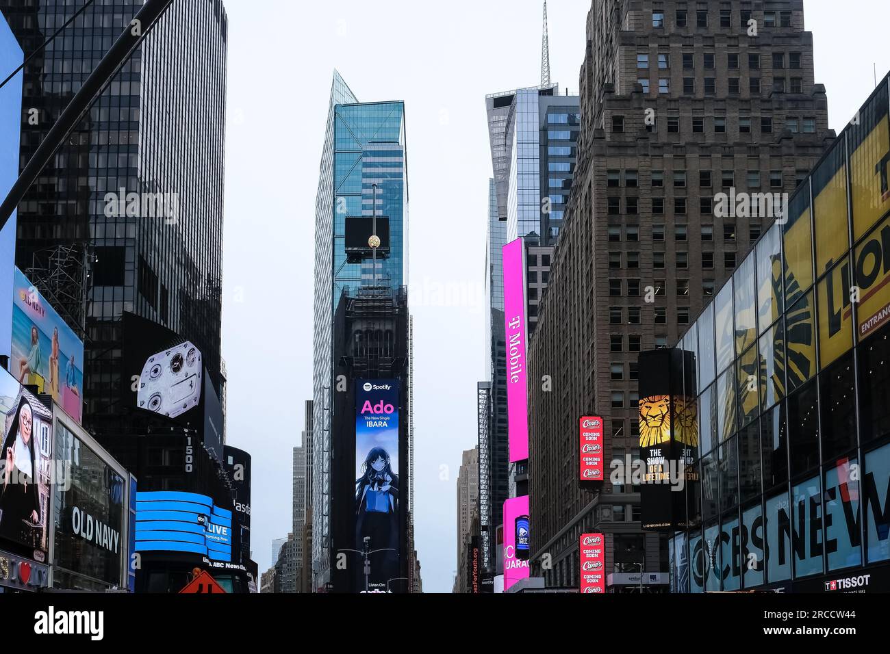 Architectural detail of Times Square, a major commercial intersection ...
