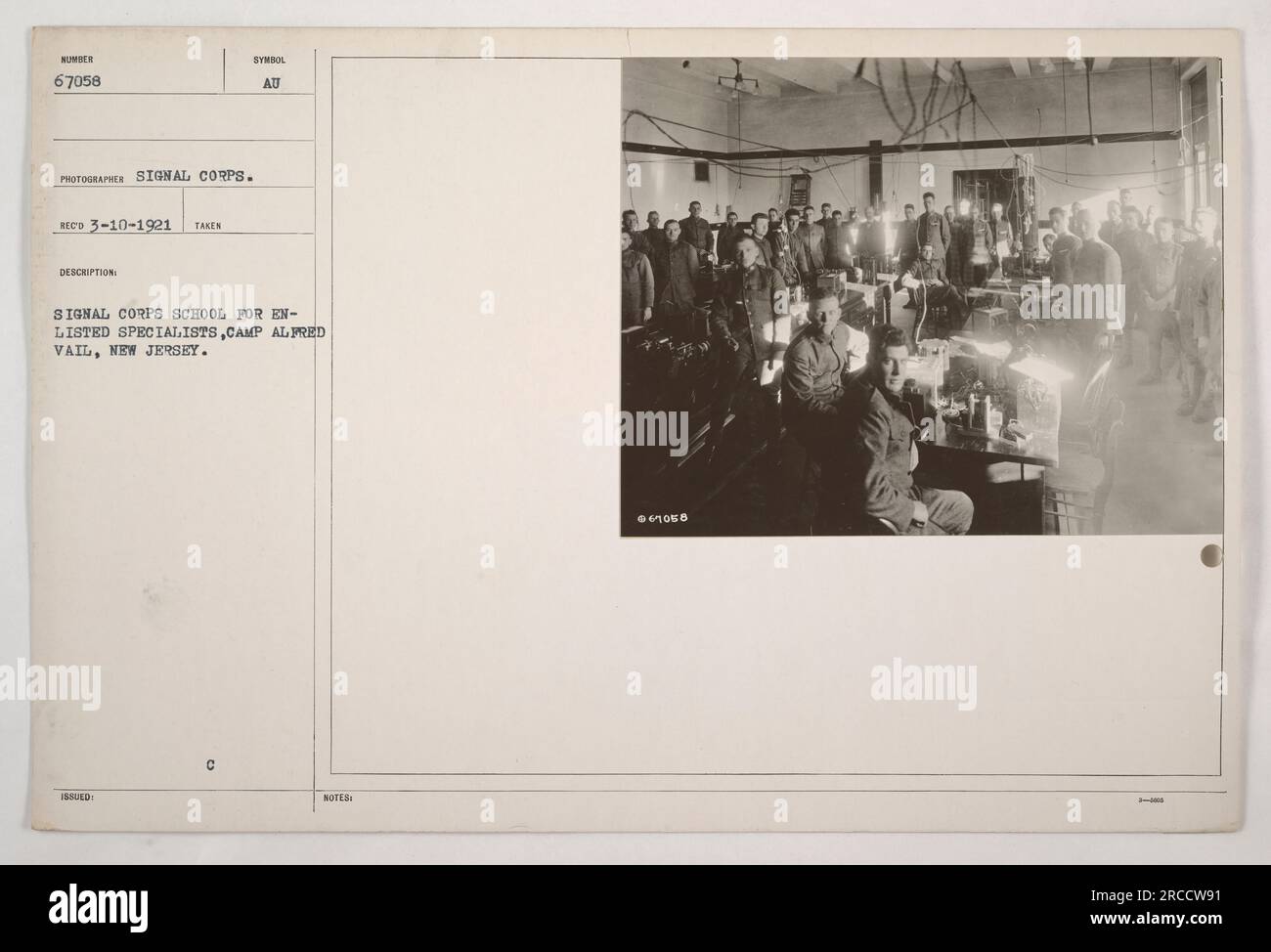 "Demonstration of Morse code communication at the Signal Corps School ...