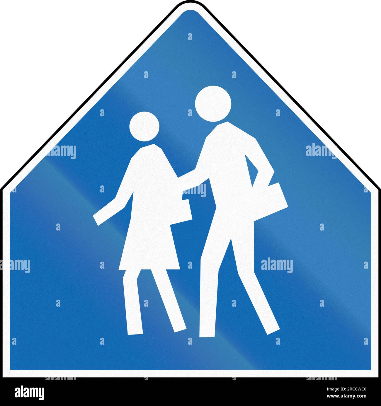 Canadian school warning sign, old version. This sign is used in Ontario ...
