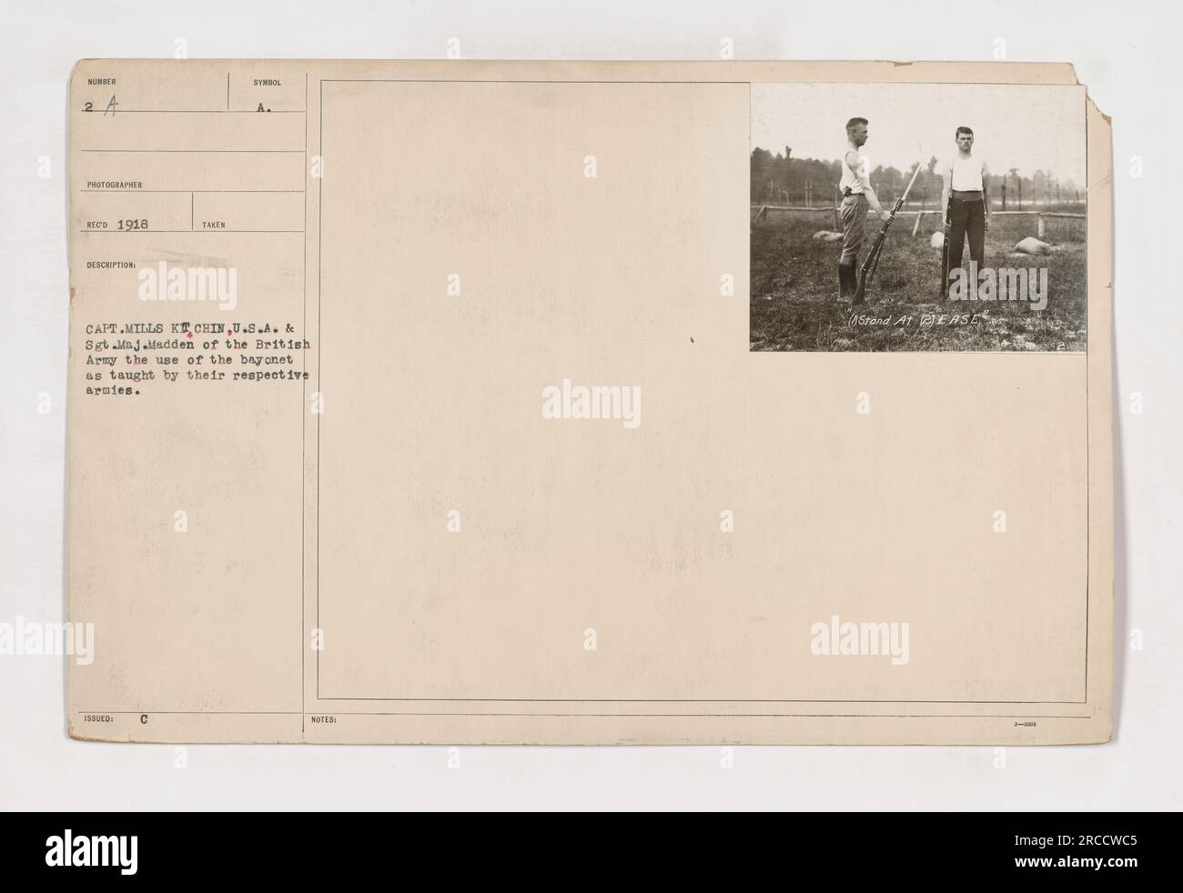 Caption: "Captain Mills Kitchen of the US Army and Sergeant Major ...