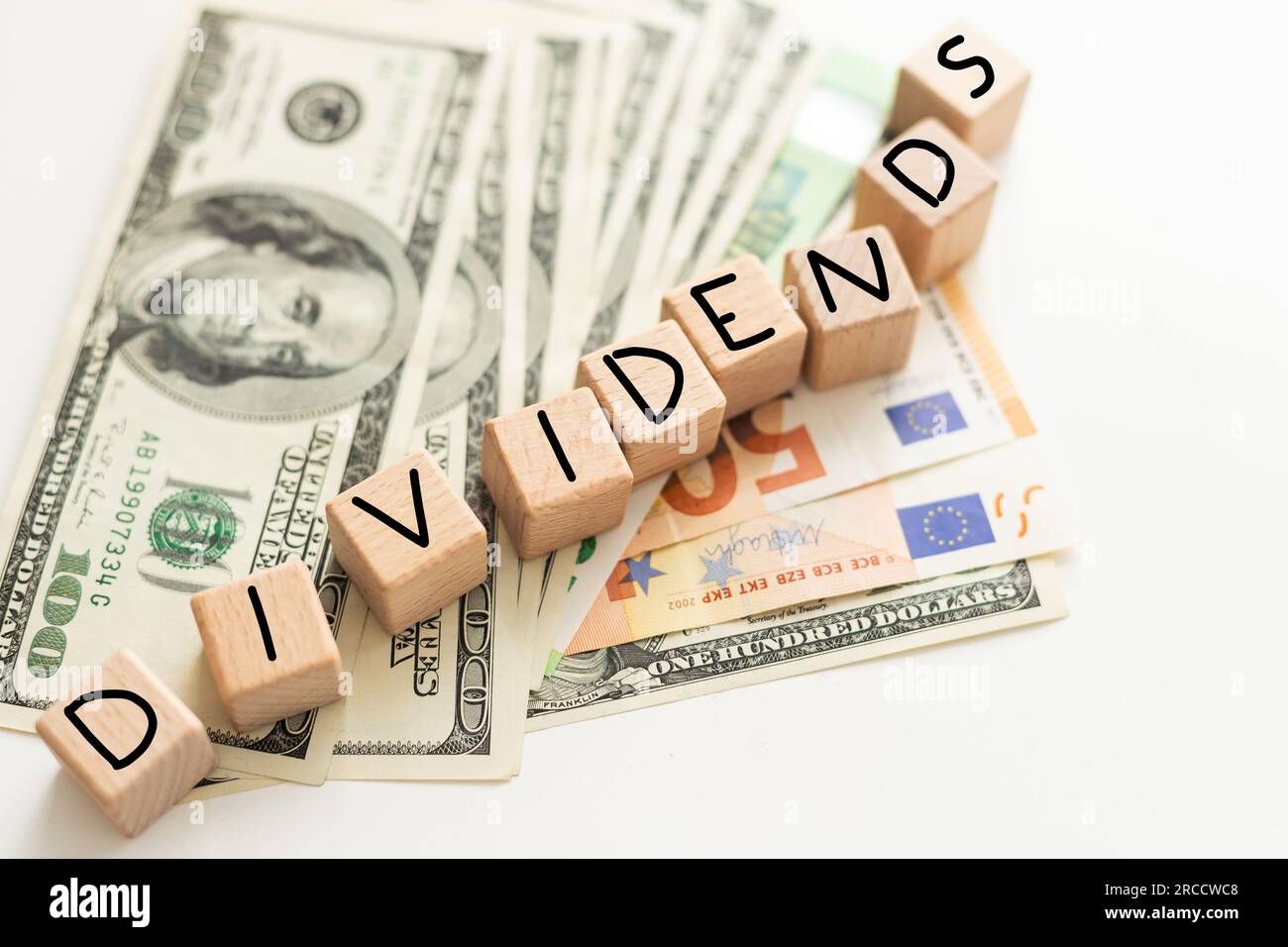much money. Wooden blocks - the inscription money Stock Photo - Alamy