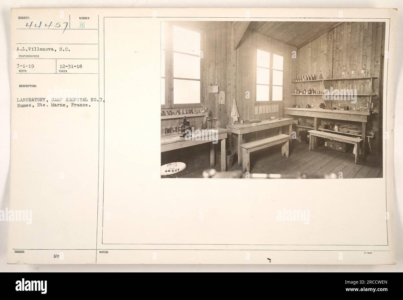 Image 44457 shows a scene in the laboratory at Camp Hospital No.7 ...