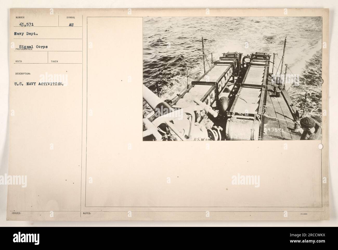 U.S. Navy equipment being loaded onto a ship during World War I. The ...