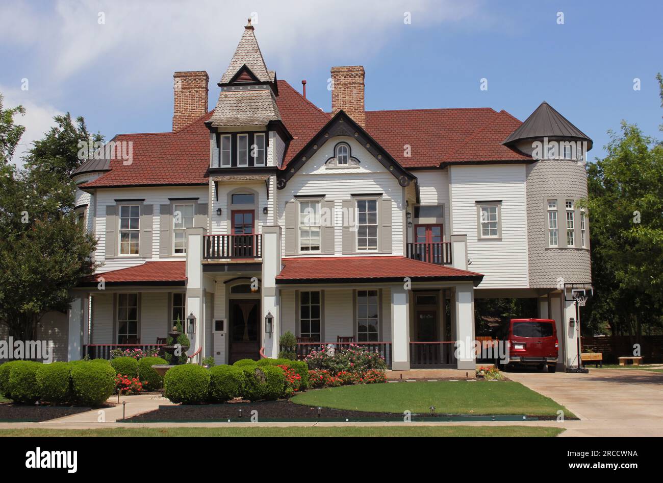 Old Gingerbread Style Mansion Located in Rural South East TX Stock ...