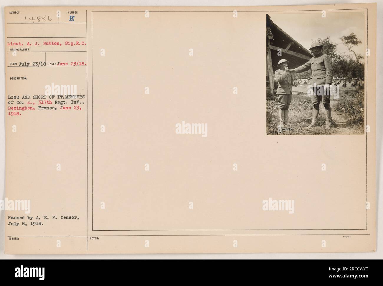 317th regiment infantry hi-res stock photography and images - Alamy