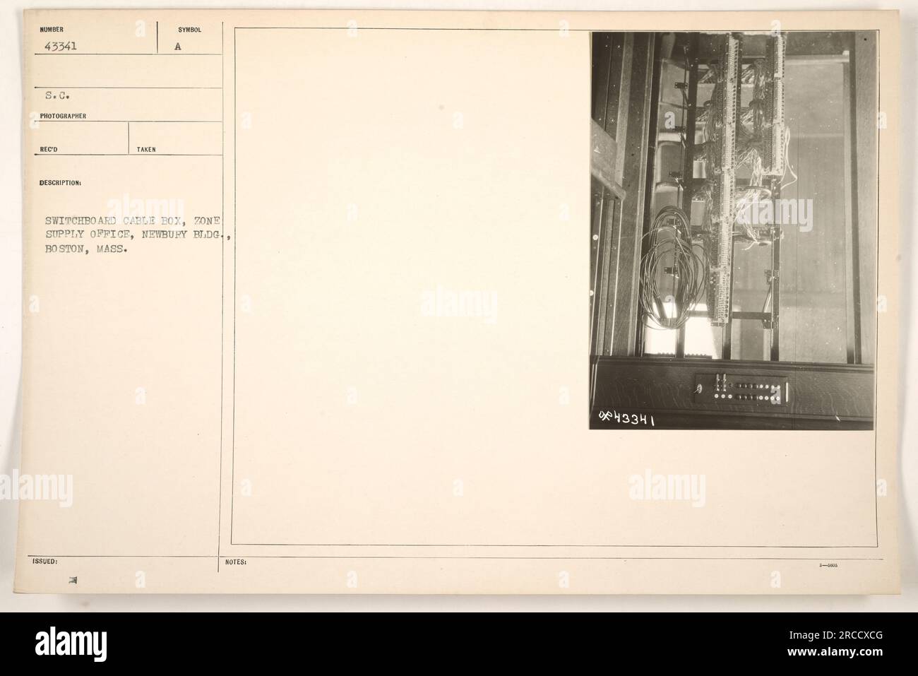 A photograph showing a switchboard cable box located in the Zone Supply ...
