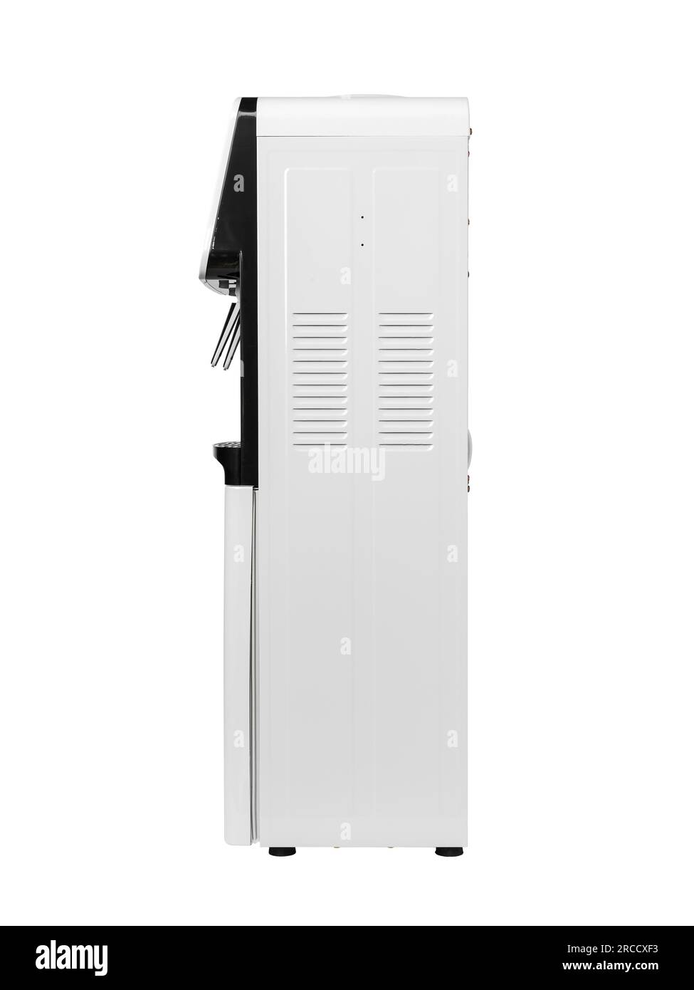 Modern white water cooler isolated on white background Stock Photo - Alamy