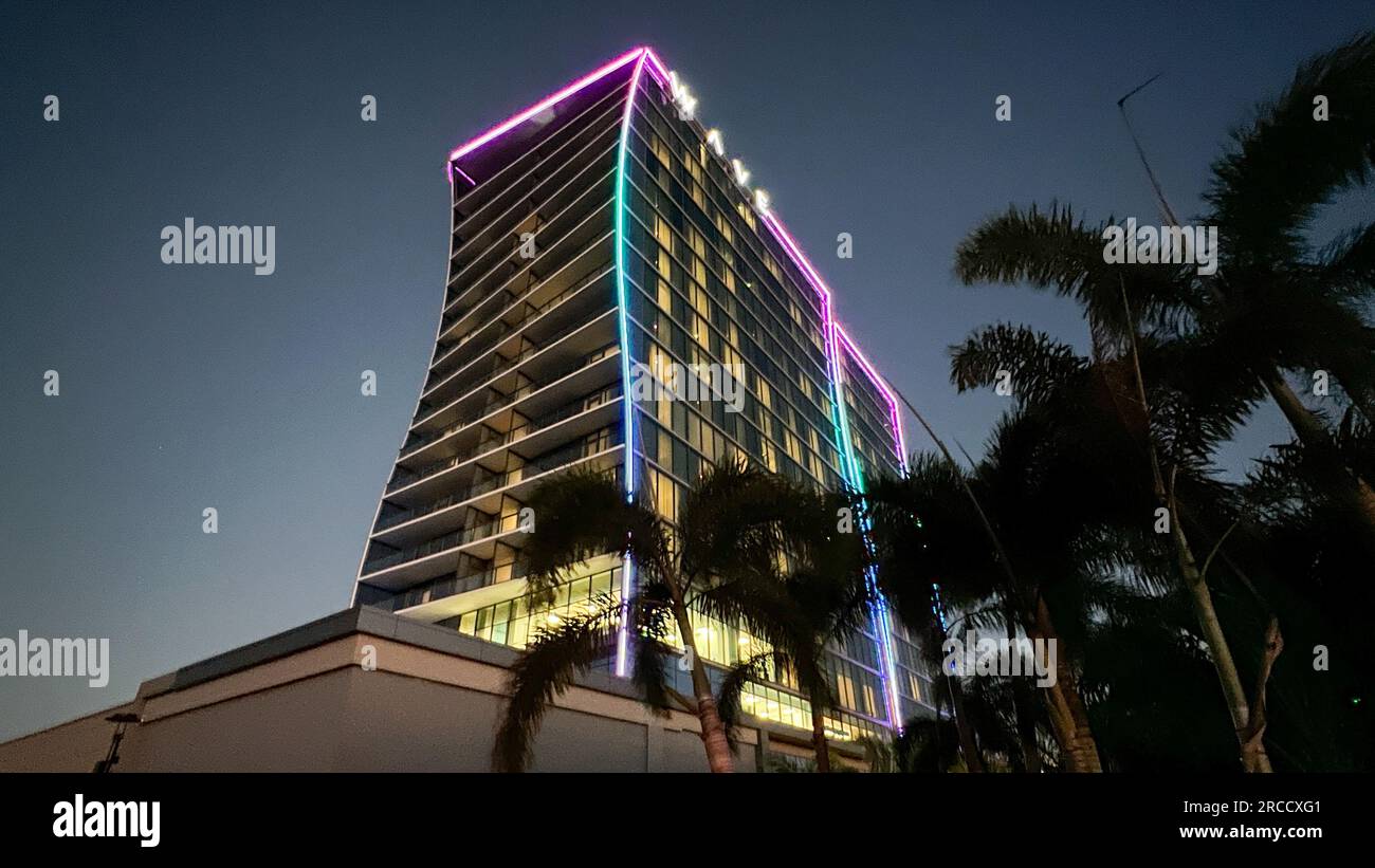 Orlando, FL USA - December 23 2021: The exterior of the Wave Hotel at ...