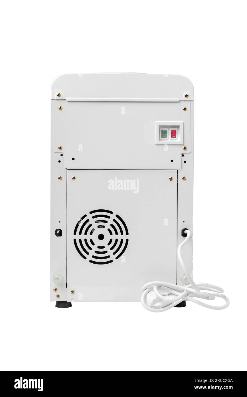 Back view of modern electric water cooler Stock Photo - Alamy