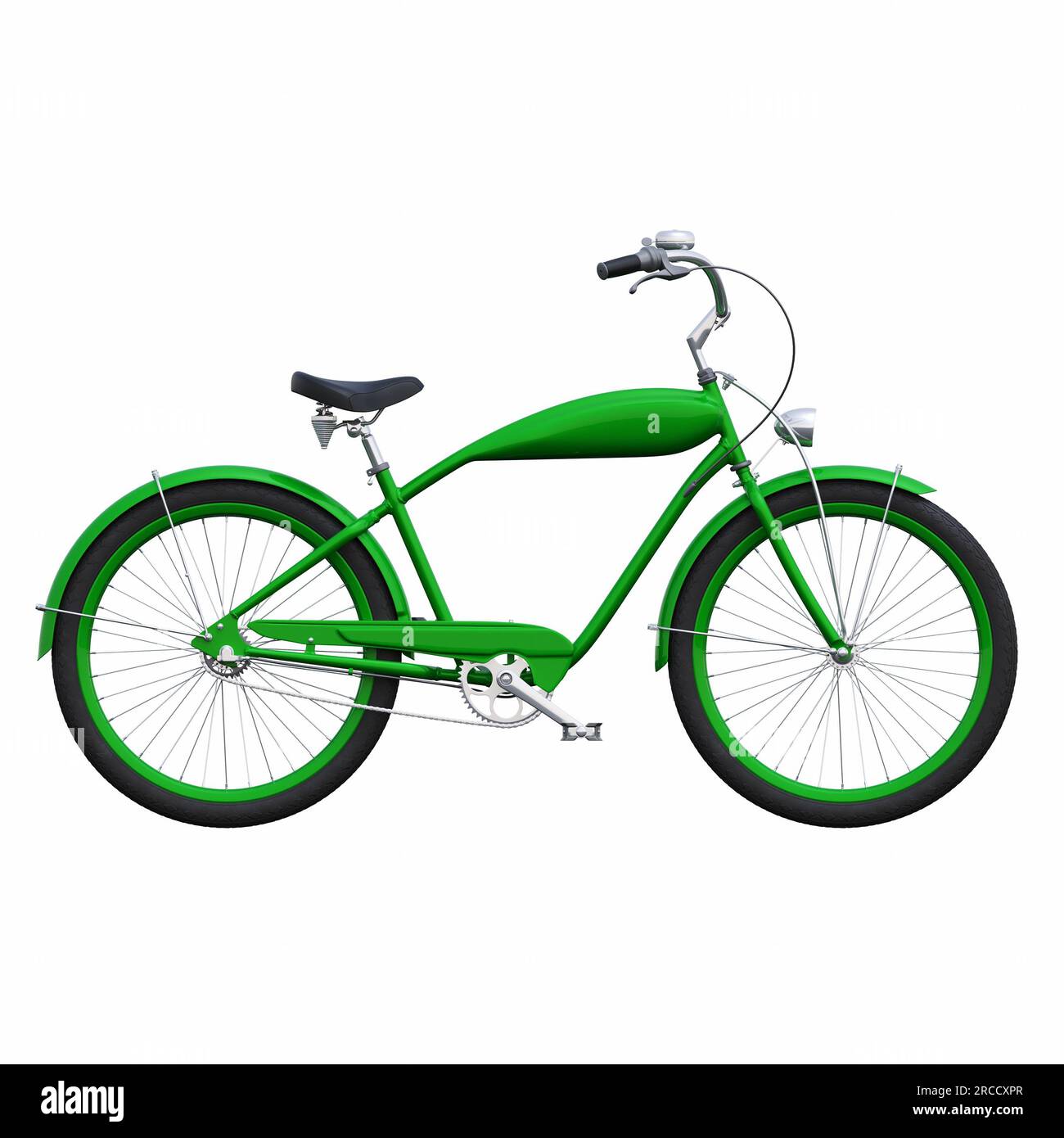 bicycle, isolated on white background, 3D illustration, cg render Stock ...