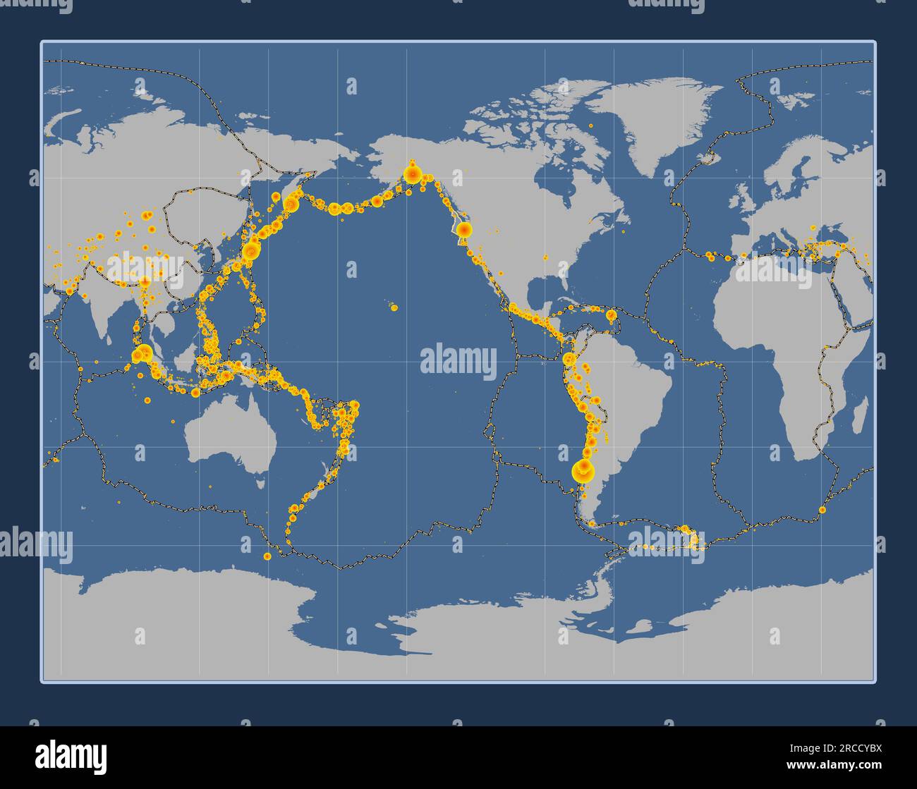 Shape Of The Juan De Fuca Tectonic Plate On The Solid Contour Map In