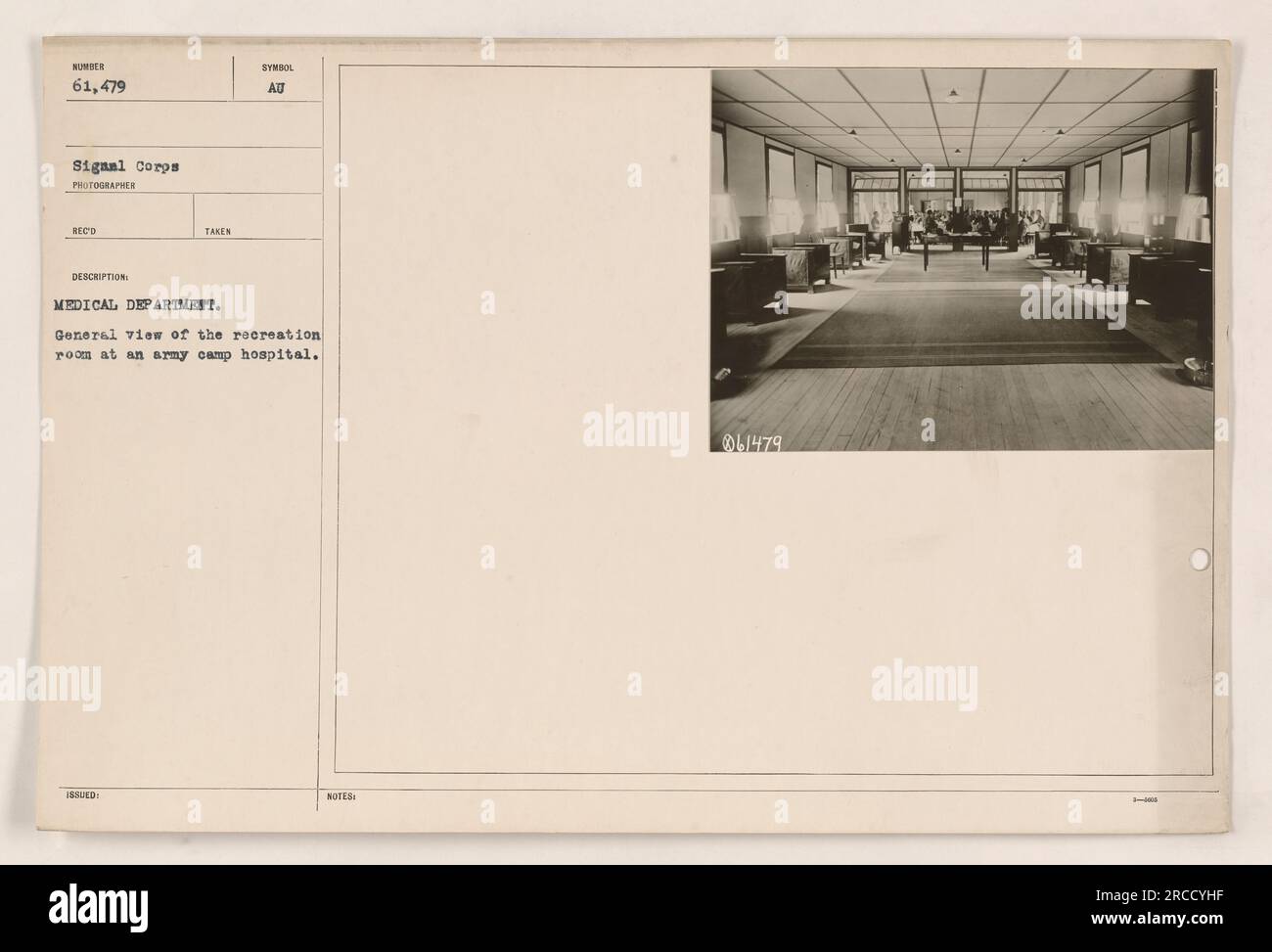 A view of the recreation room at an army camp hospital, as seen in this ...