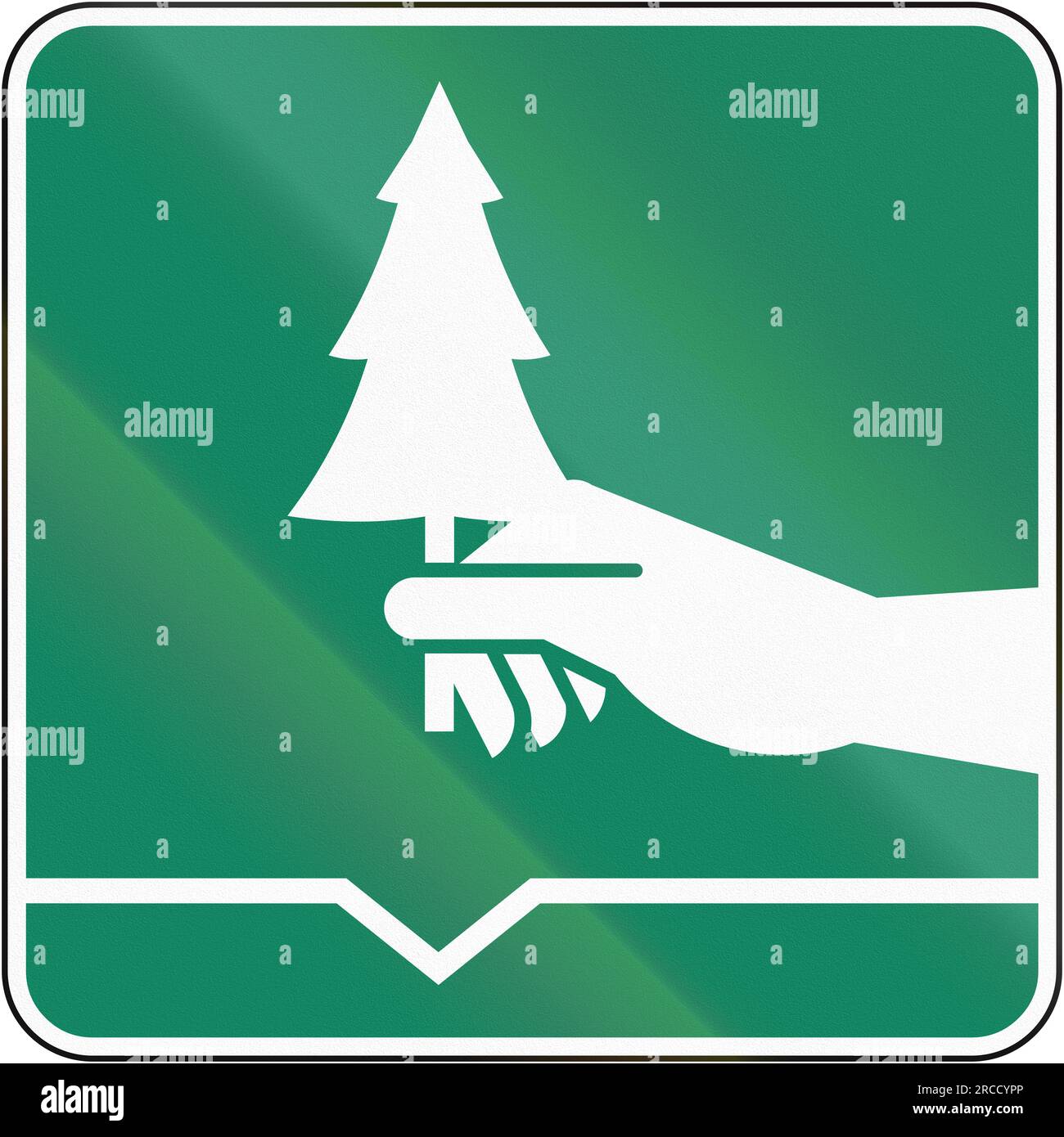 Guide and information road sign in Quebec, Canada - Forest plantation ...