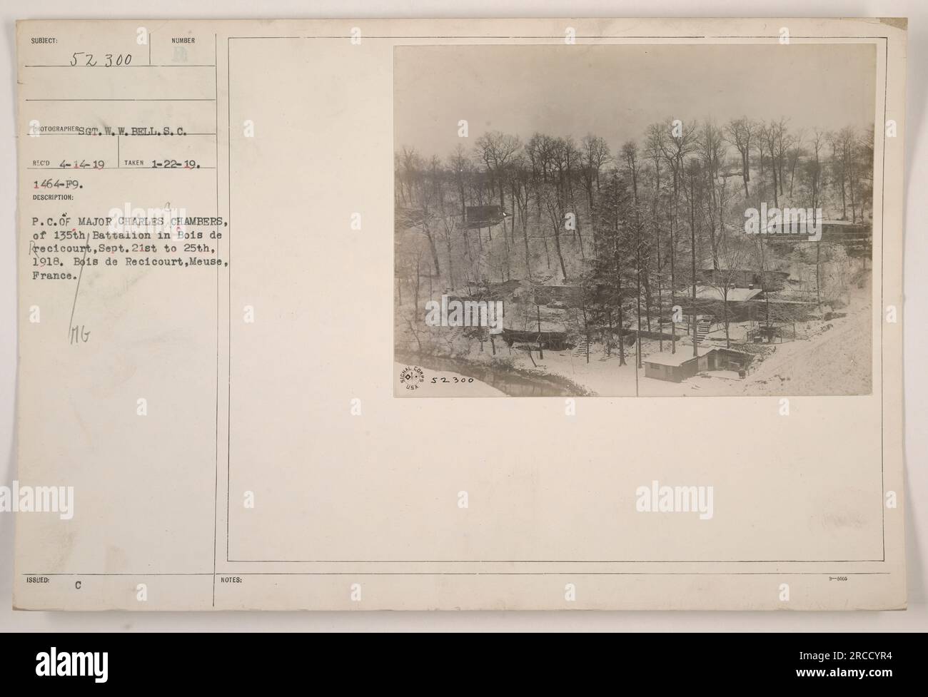 Major Charles Chambers, a member of the 135th Machine Gun Battalion ...