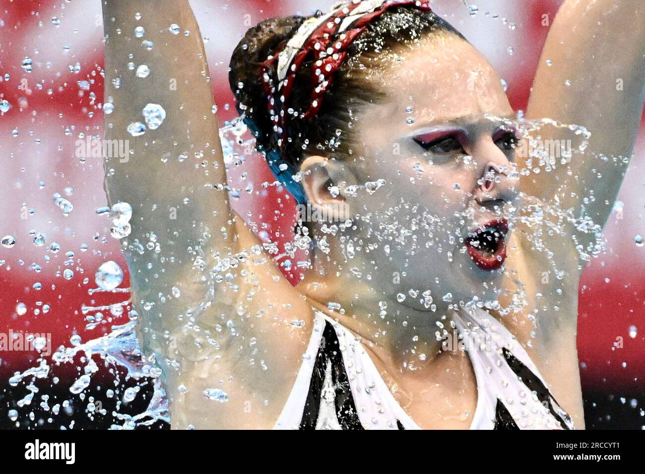Fukuoka, Japan. 14th July, 2023. Mari Alavidze of Georgia performs ...
