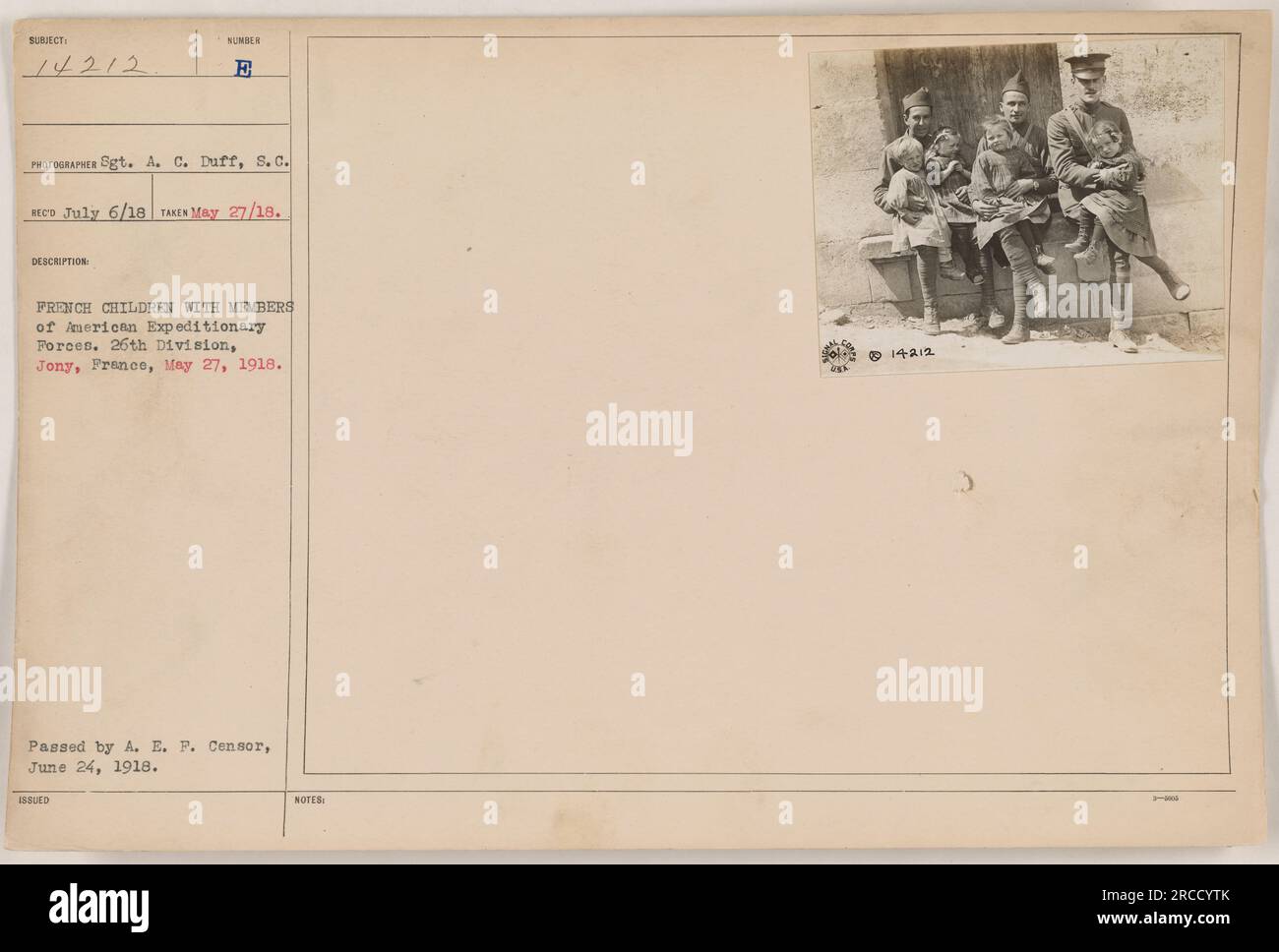 Sgt. A. C. Duff of the American Expeditionary Forces is seen posing ...