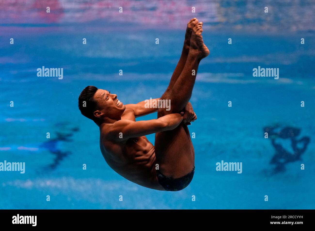 Jonathan Ruvalcaba of the Dominican Republic competes in the 1m ...