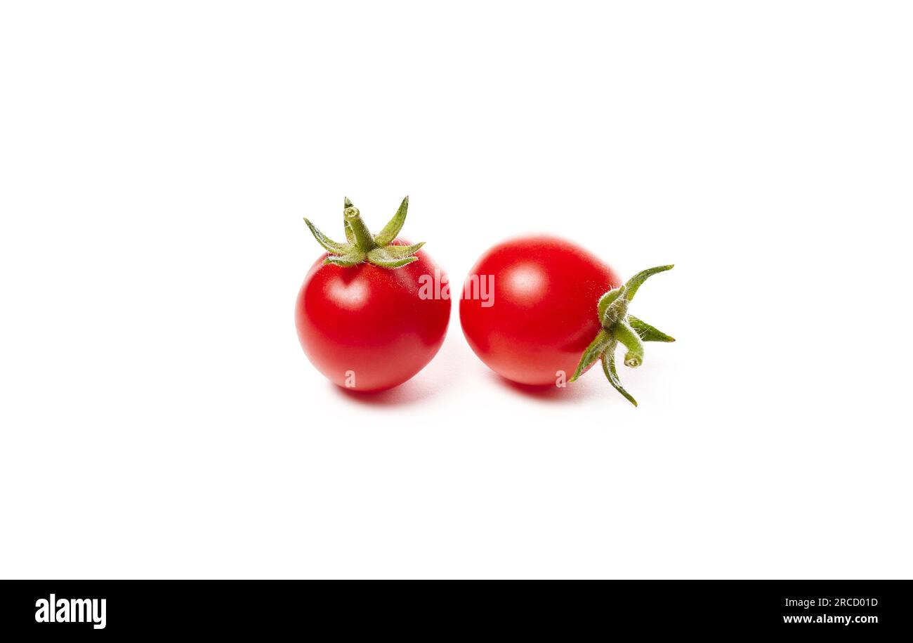 Tomato isolated on white background. Fresh red two tomato Stock Photo ...