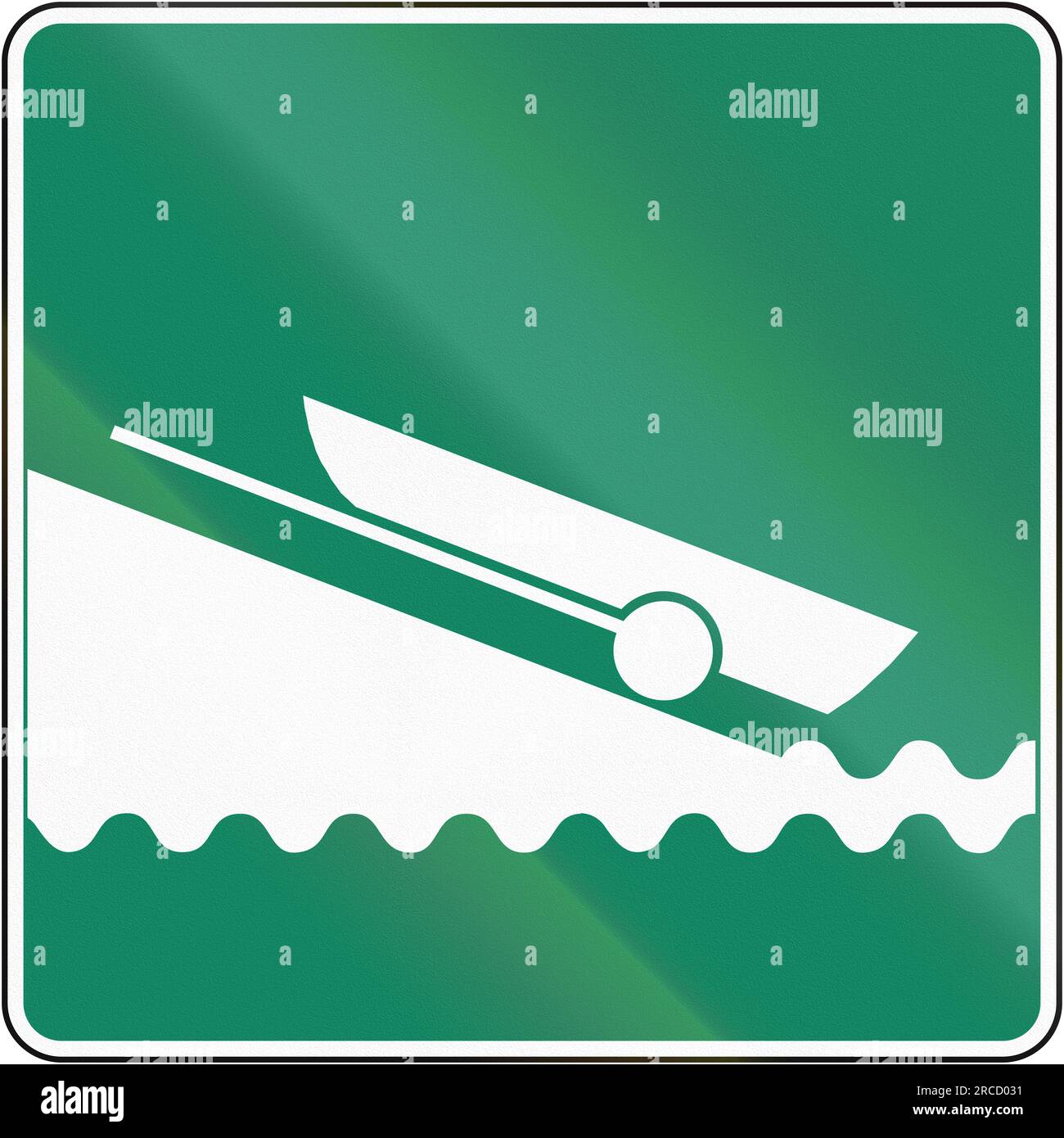 Guide road sign in Canada - Public boat launch. This sign is used in ...
