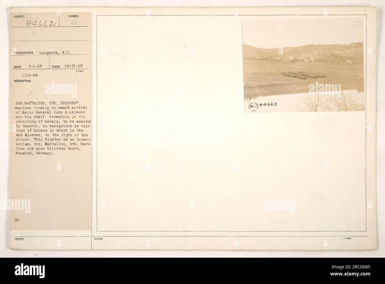 Third Battalion of the 6th Marine Regiment forming a formation in ...