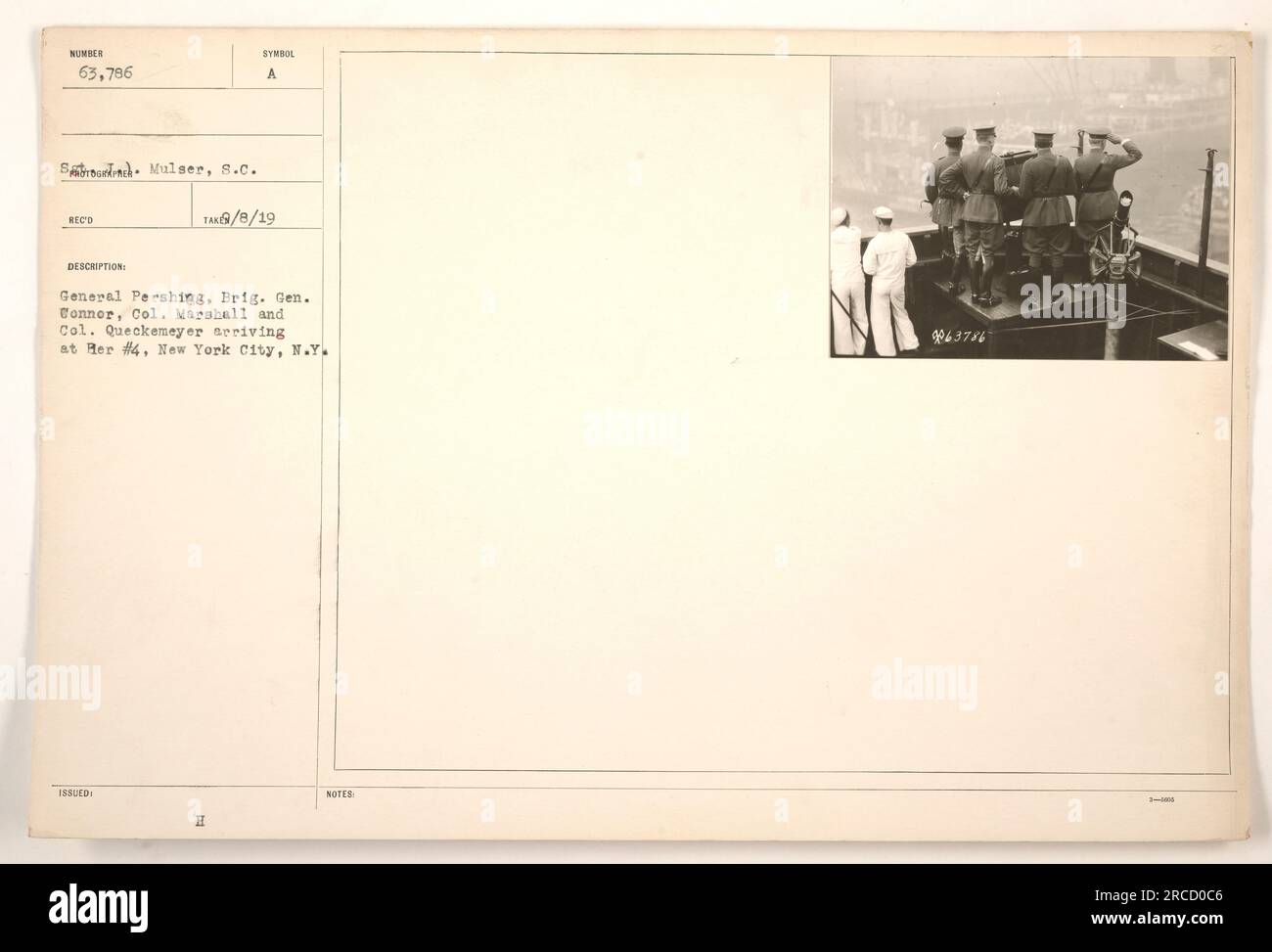 General Pershing, Brig. Gen. Connor, Col. Marshall, and Col ...