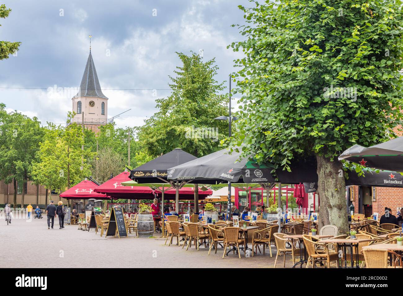 Emmen, The Netherlands - July 2, 2023: Street view of city centre of ...