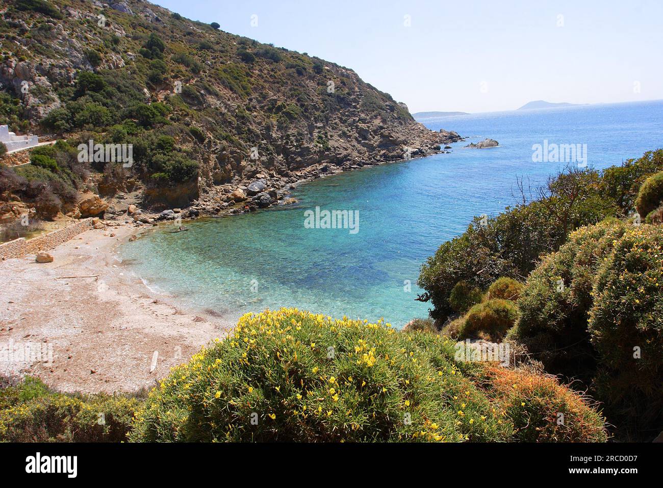 Kimisi beach,Leipsoi, or Lipsi island, Dodecanese Islands, Aegean ...