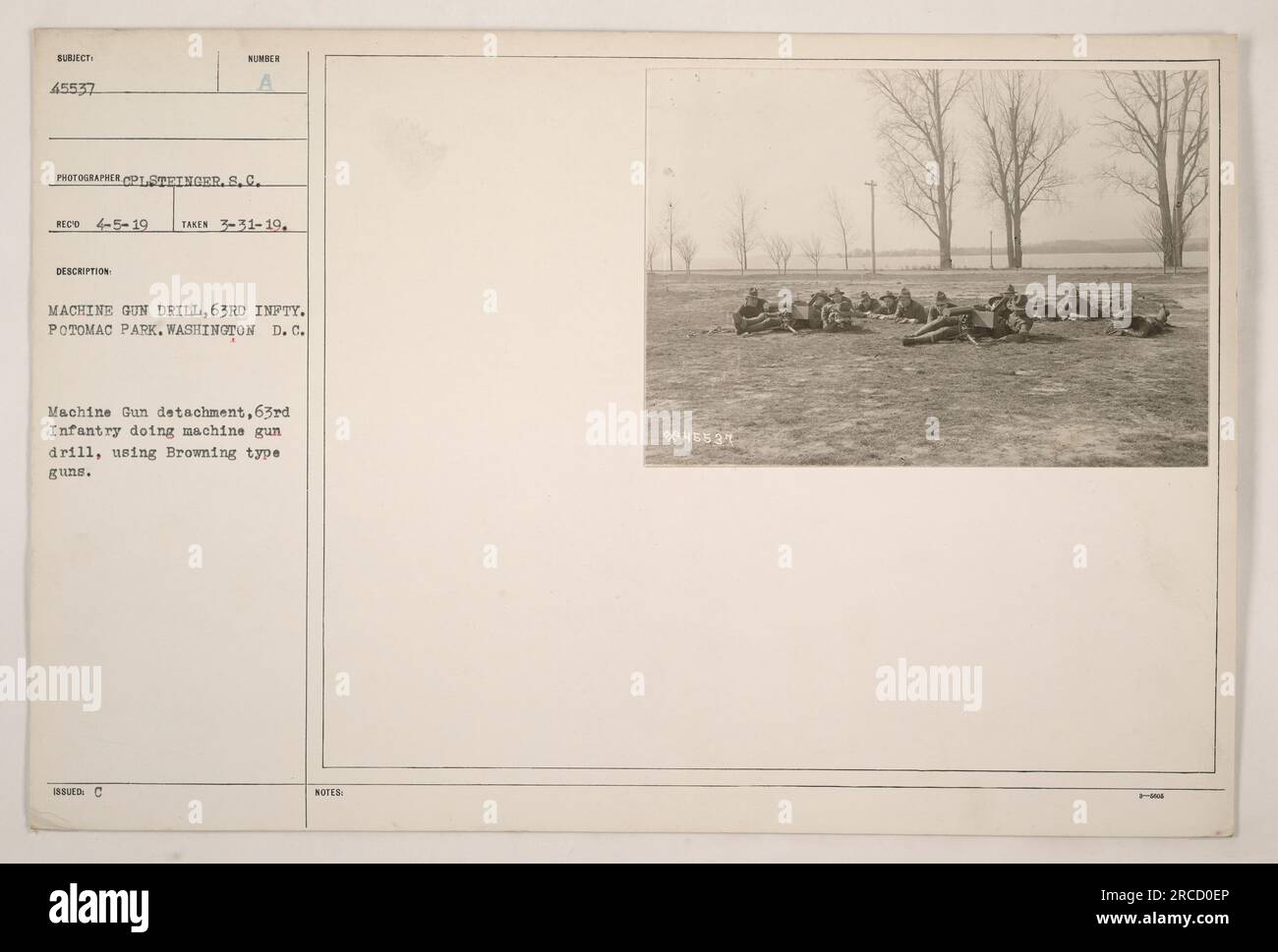 Machine gun drill conducted by the 63rd Infantry's Machine Gun ...