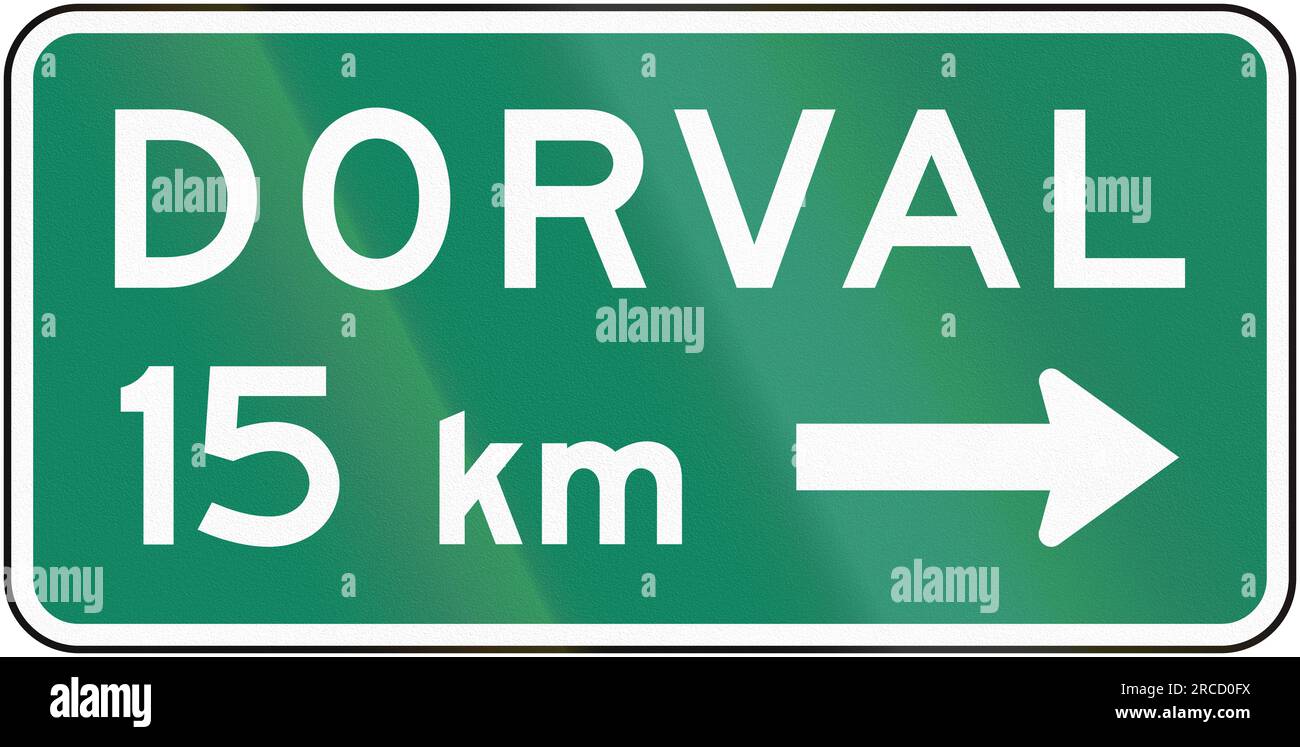 Guide and information road sign in Quebec, Canada - Direction sign to ...