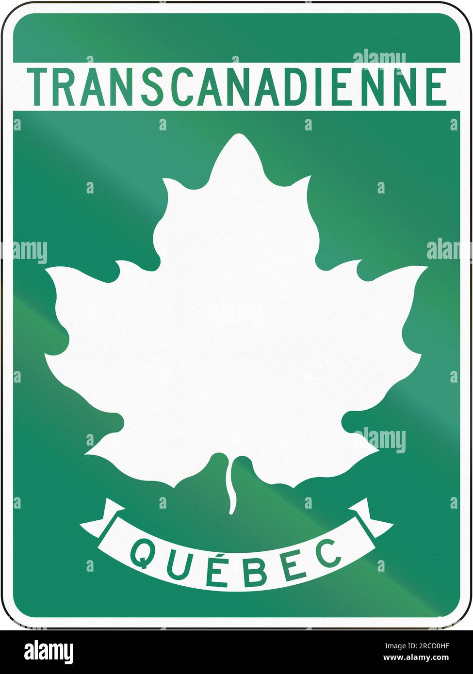 Highway shield of the Trans-Canada highway/Transcanadienne in Quebec ...