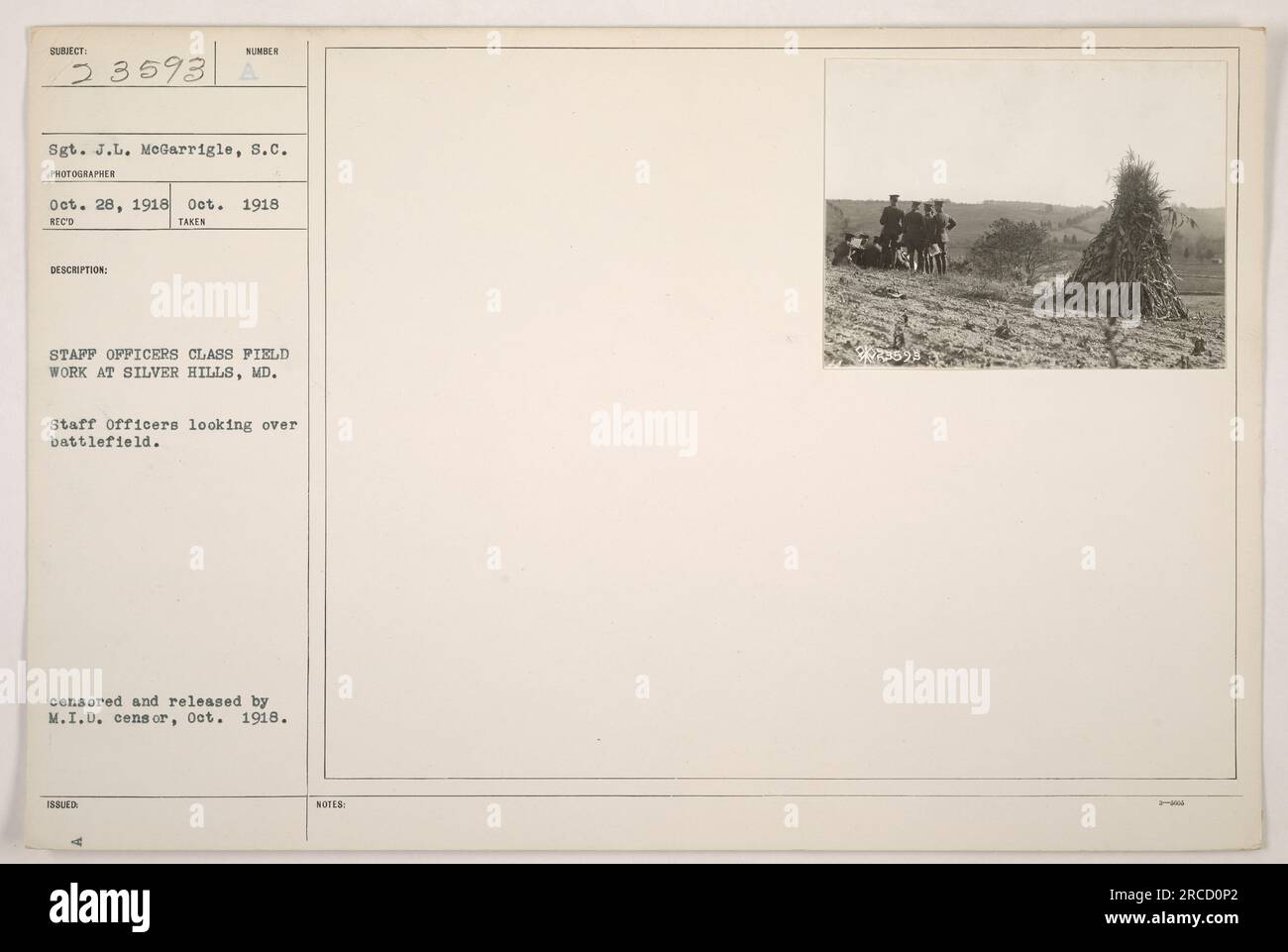 Staff officers reviewing the battlefield at Silver Hills, MD, during ...