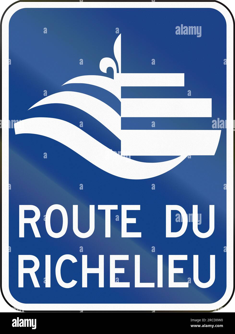 Guide and information road sign in Quebec, Canada - Richelieu route ...