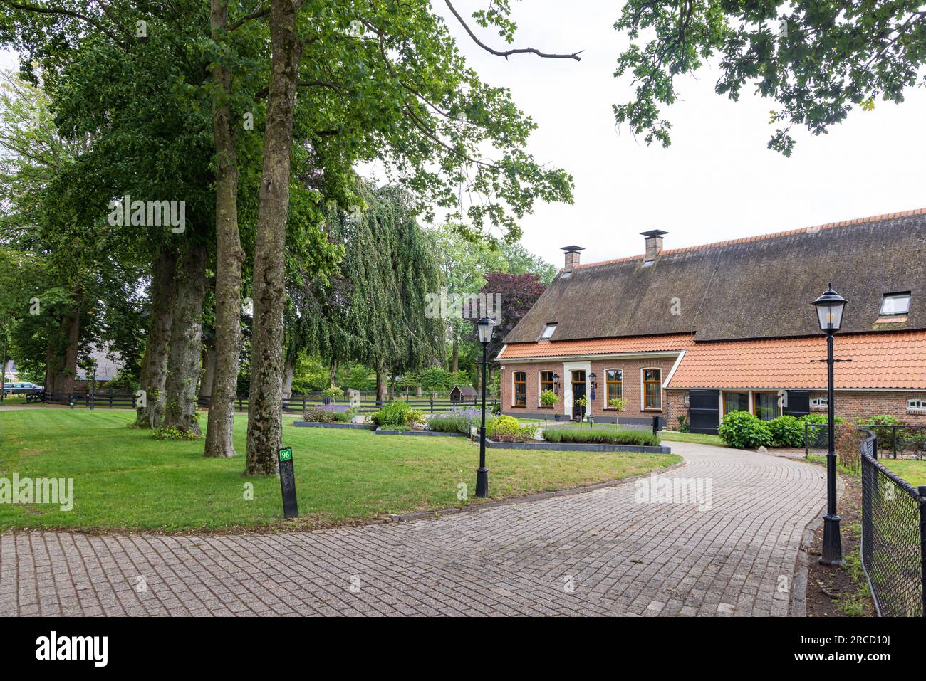 Traditional saxon farm house in pictoresque rural hamlet Westenesch ...
