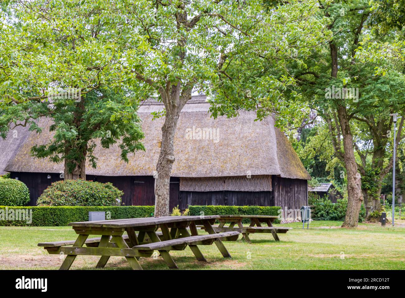 Traditional saxon farm house in pictoresque rural hamlet Westenesch ...