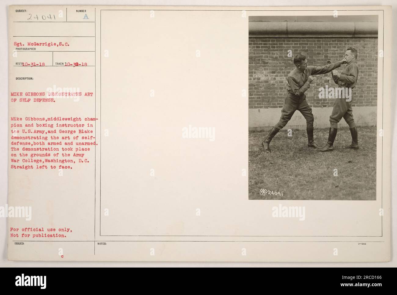 Sgt. McGarrigle took this photo during a demonstration of self-defense ...