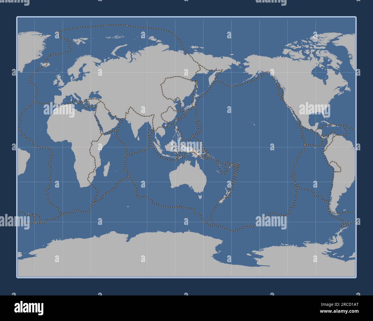 Shape Of The Birds Head Tectonic Plate On The Solid Contour Map In The