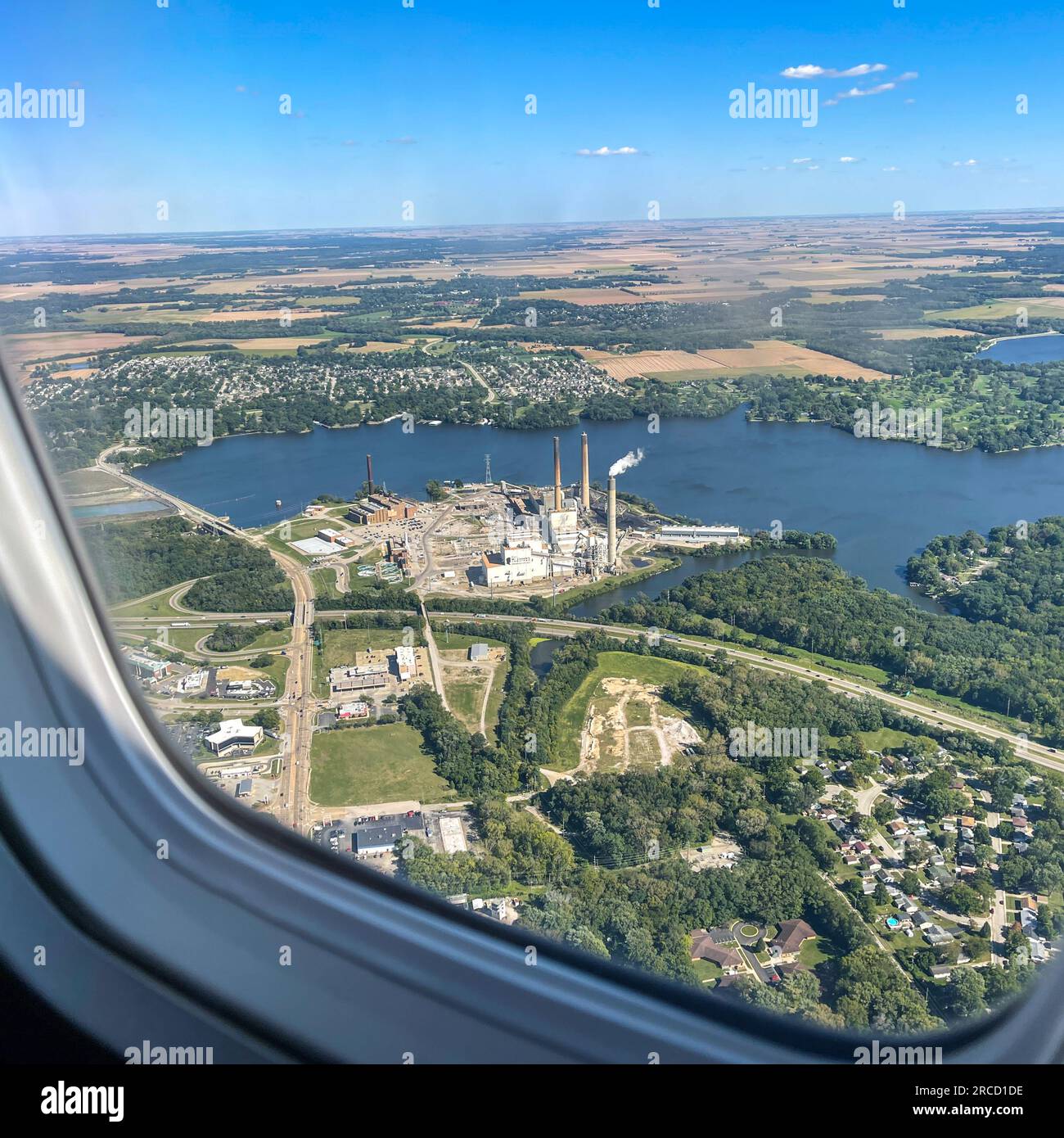 Springfield, IL USA - September 23, 2021: The power plant at Lake ...