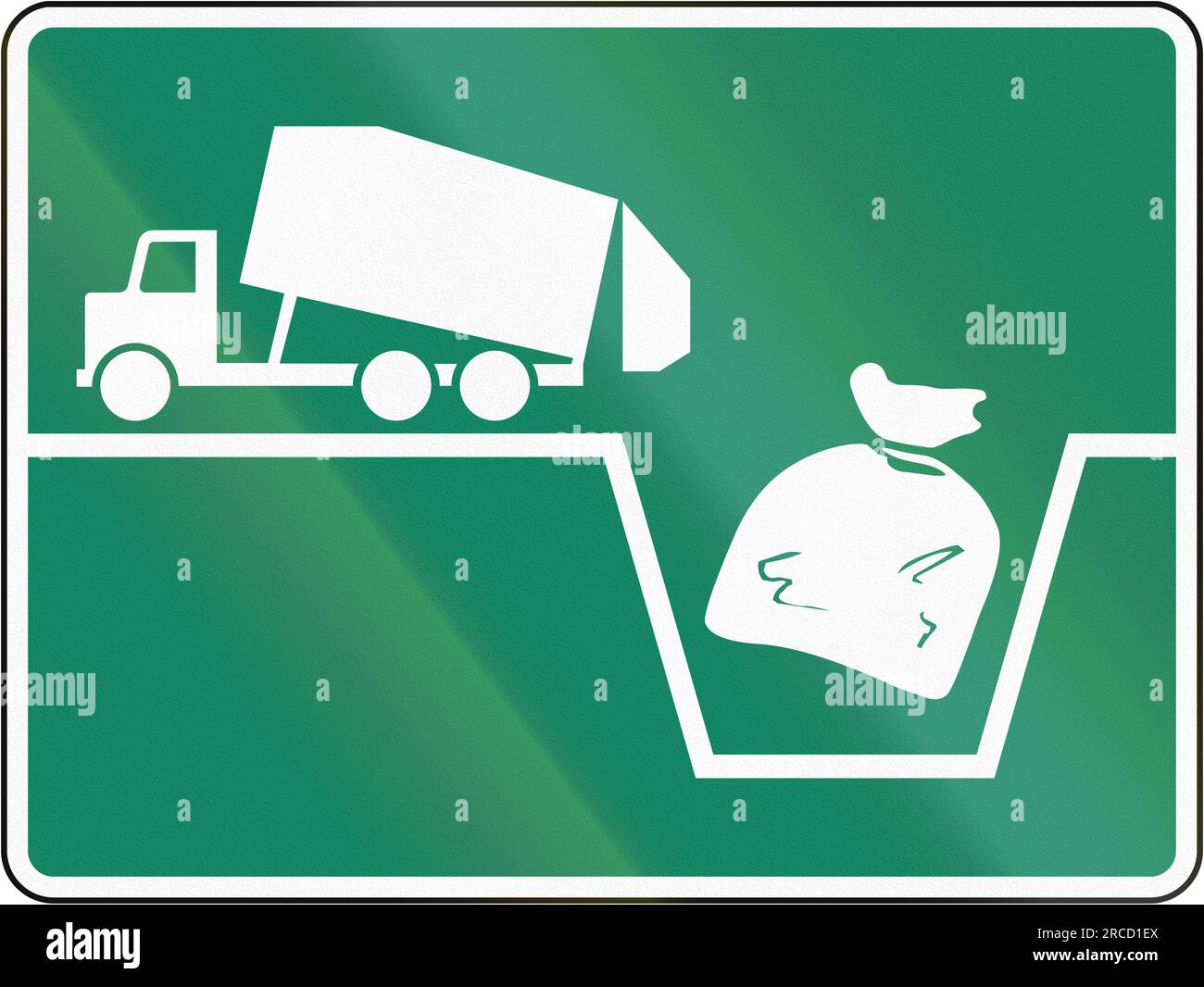 Guide and information road sign in Quebec, Canada - Waste dump Stock ...