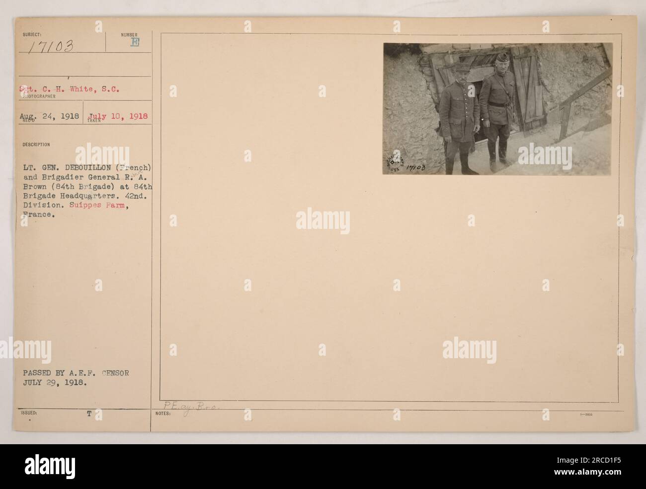 Brigadier general r a brown hi-res stock photography and images - Alamy