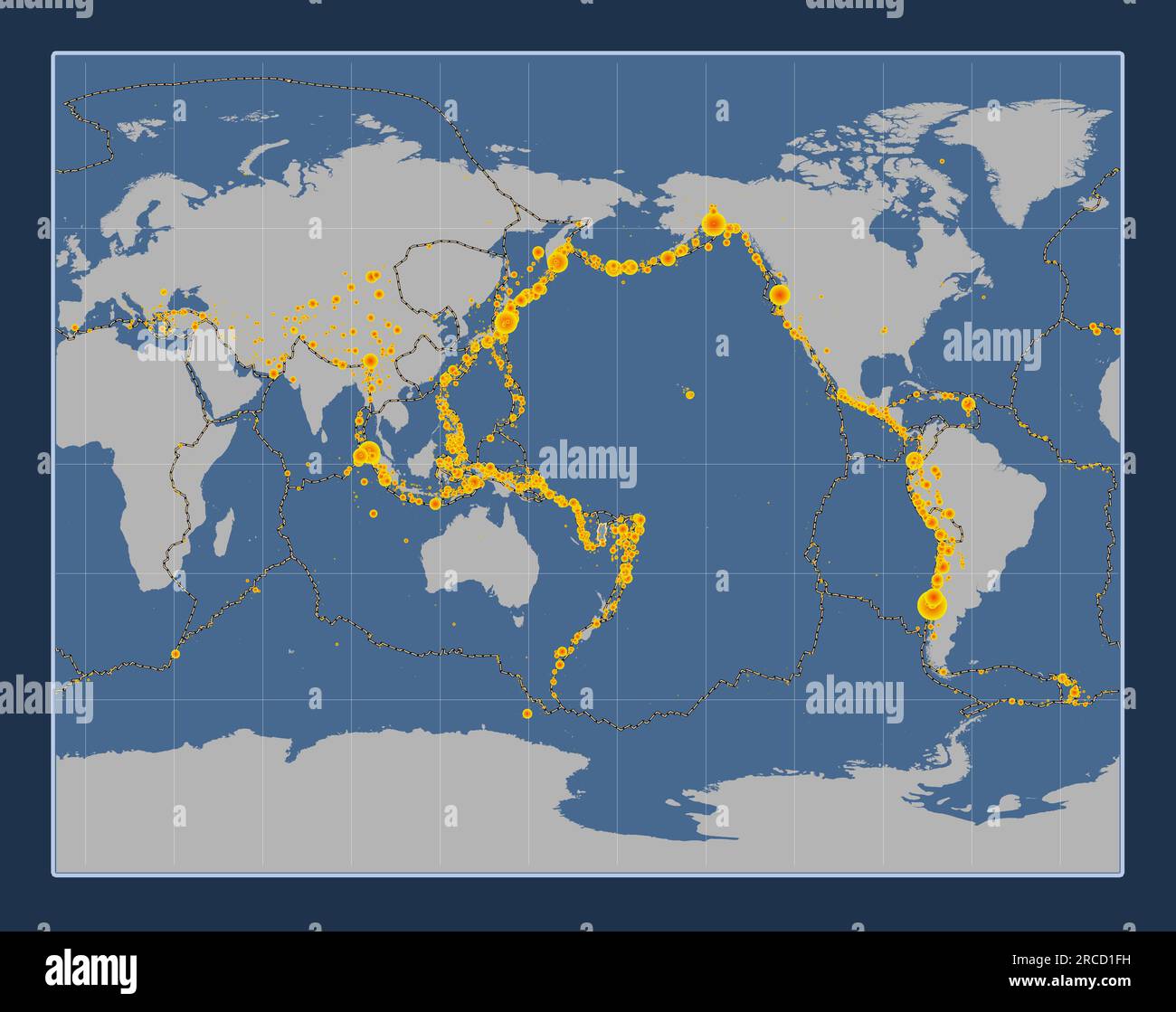 Shape Of The Conway Reef Tectonic Plate On The Solid Contour Map In The